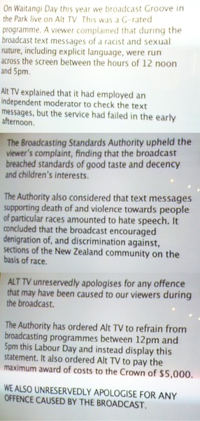 Alt TV punished for displaying explicit text messages (contains ...